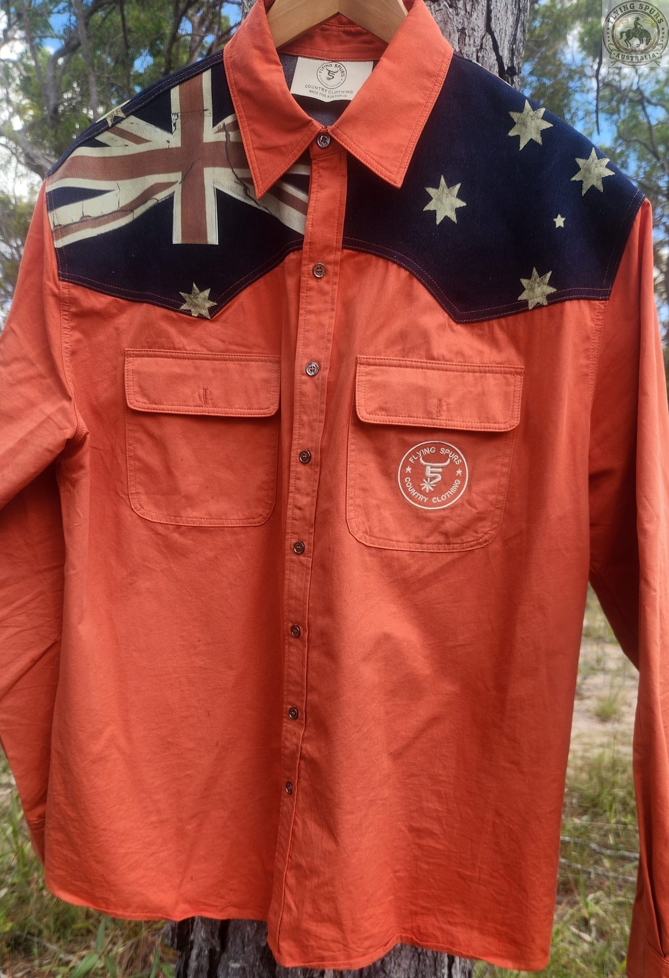 Country Shirt burnt orange - Flying Spurs Country Clothing
